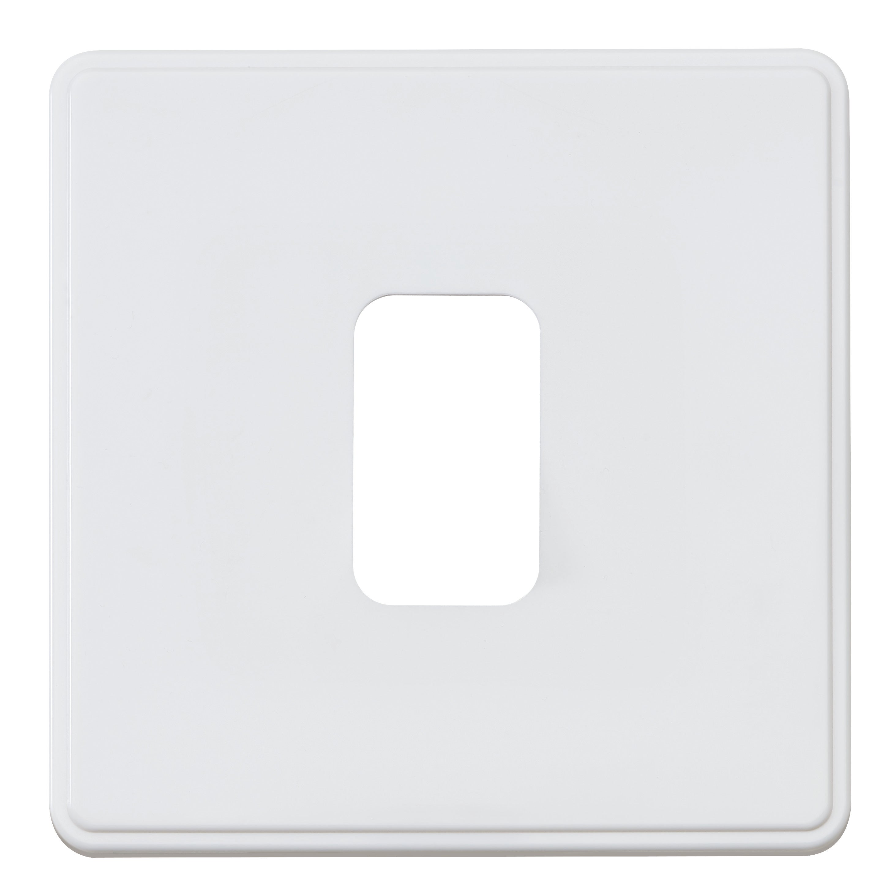 MK Dimensions KMH4331WHIC, Single Grid Switch Front Plate in White Fin